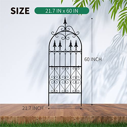 SCENDOR Garden Trellis 60β x 21.7β for Climbing Plants 5FT Metal Iron Wire Vine Flower Trellises for Outdoor Climbing Plants Support