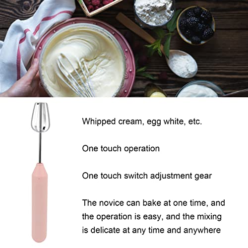 Electric Hand Blender,3 in 1 Immersion Blender Handheld Egg Beater, Beater Electric Milk Frother Coffee Blender Milkshake Blender Foamer Kitchen Tools(Pink)