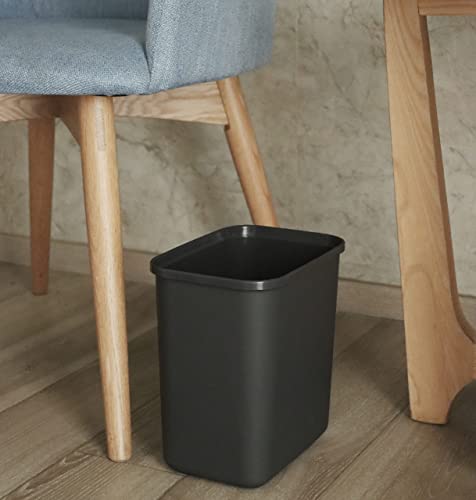 kubvici 6L Mini Trash Can 1.6 Gallon Trash Can Set of 3 Suitable for Bathroom, Car, Bedroom, Kitchen, Office, Living Room (Charcoal Gray, 3)
