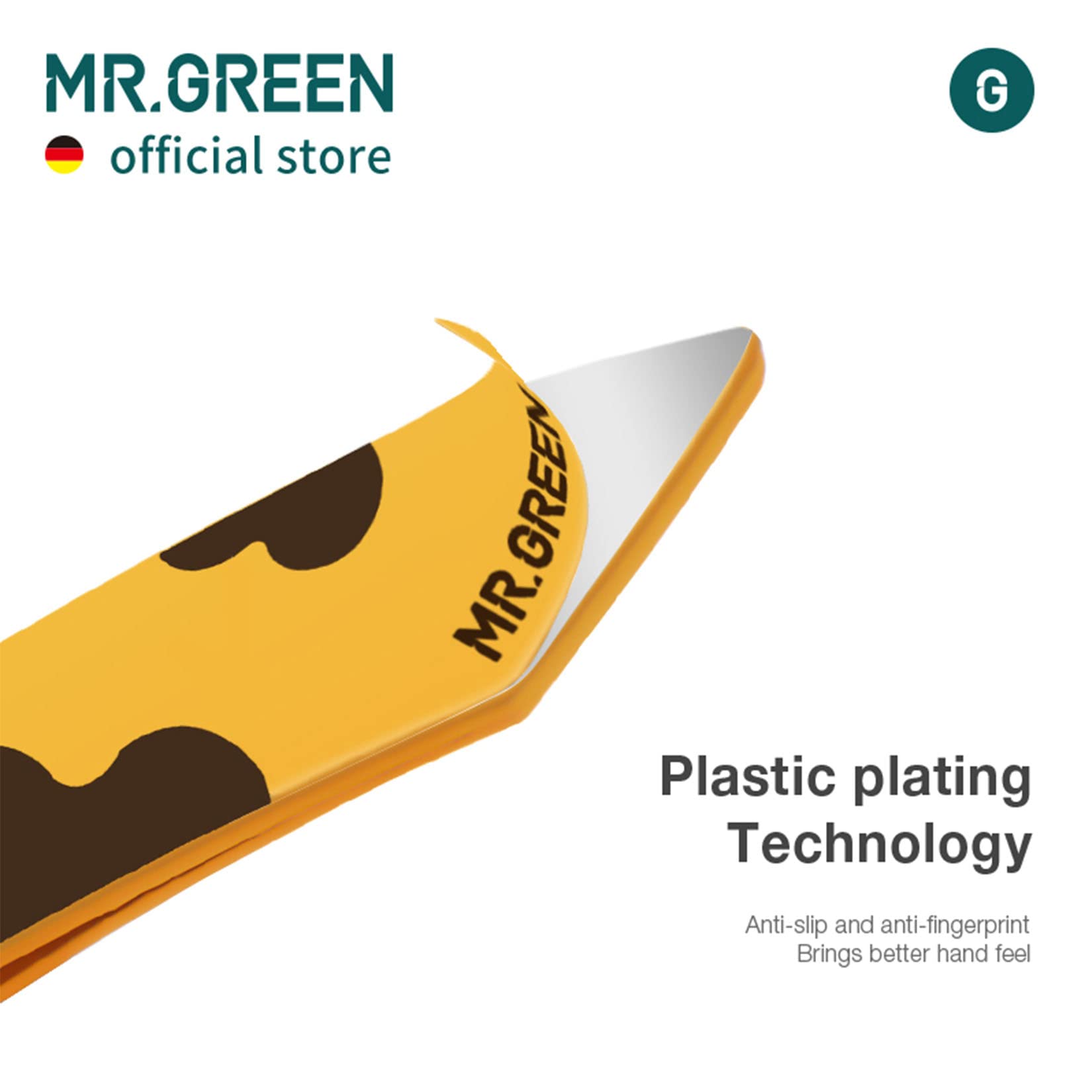 MR.GREEN Curve Handle Eyebrows Tweezers Professional Fine Hairs Removal Puller Makeup Tools Stainless Steel Beauty Clips Removal (Light Yellow)