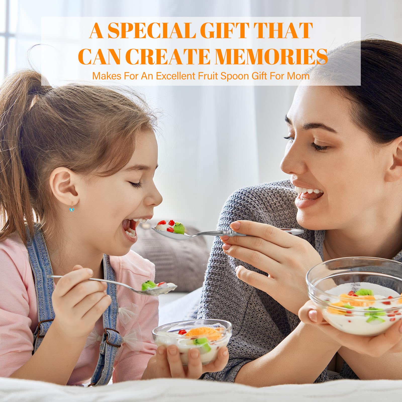Mom’s Fruit Spoon-Mom Christmas Gifts from Daughter&Son,Serrated Grapefruit Spoon Birthday Gifts for Mom,Mother's Day Mom Gift from Daughter,Christma Thanksgiving Day Mom Grapefruit Spoon Gift