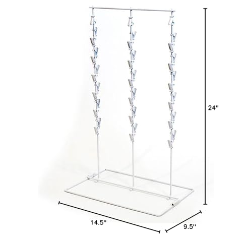 KC Store Fixtures Clip/Chip Rack 3-Rows, Chrome