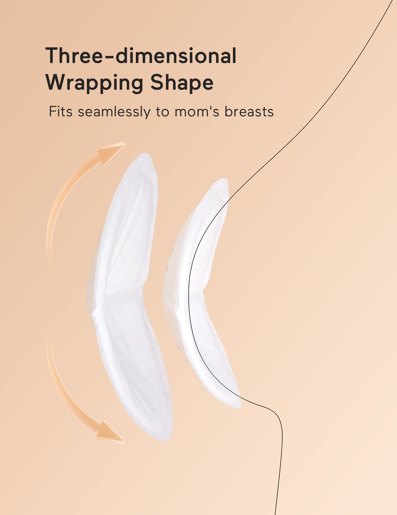 Momcozy Breast Pads Disposable for Breastfeeding & Double Wearable Breast Pump, Pink