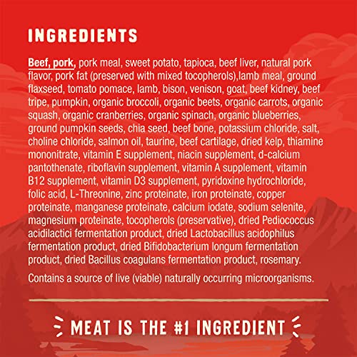 Stella & Chewy's Wild Red Dry Dog Food Raw Blend High Protein Grain & Legume Free Red Meat Recipe, 3.5 lb. Bag