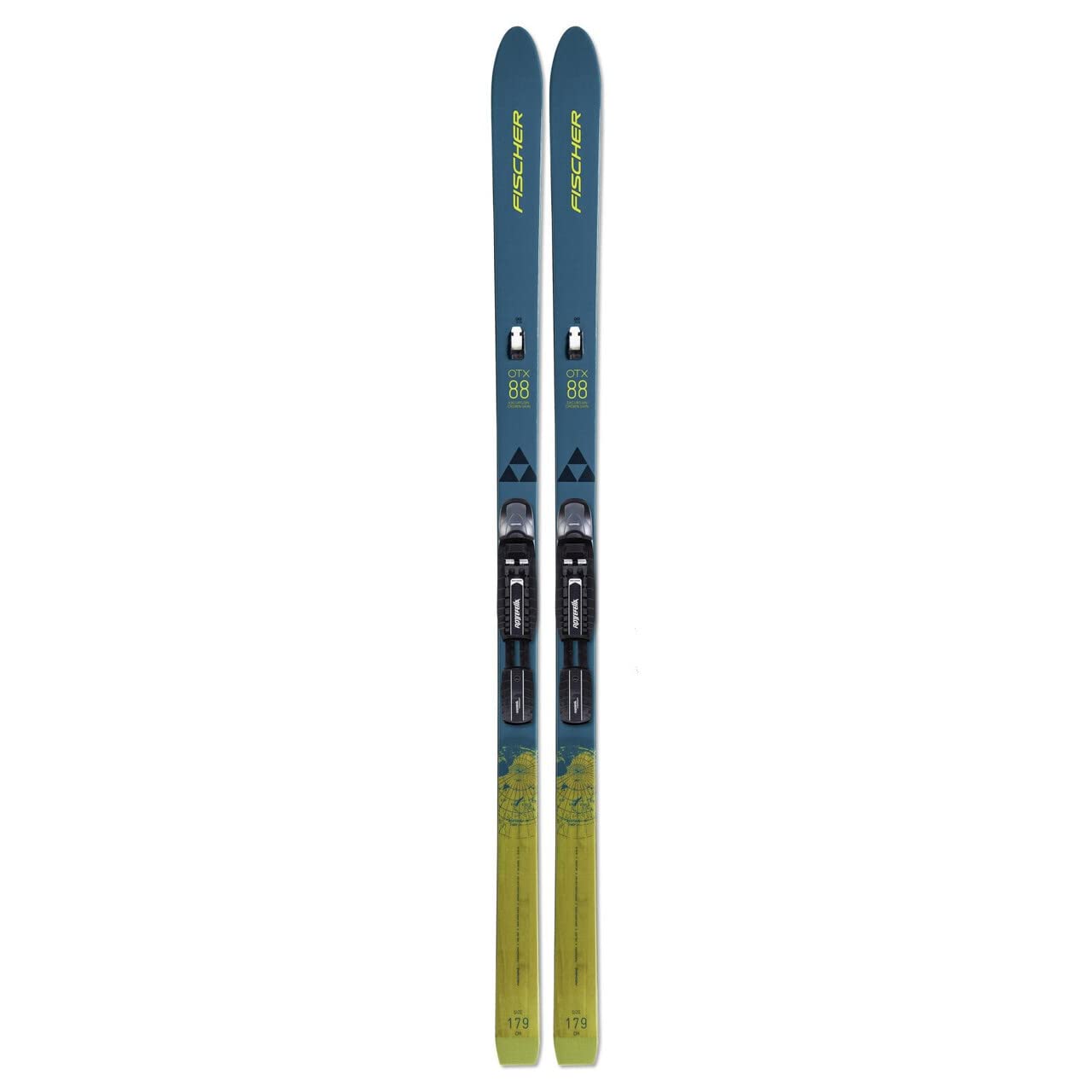 Fischer Excursion 88 Crown/Skin XTRALITE Nordic Skis Adventure, Color: Black/Green, Size: 189 (N52021V-189), Bindings not Included