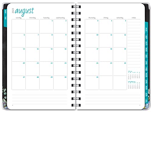 HARDCOVER Academic Year 2023-2024 Planner: (June 2023 Through July 2024) 5.5"x8" Daily Weekly Monthly Planner Yearly Agenda. Bookmark, Pocket Folder and Sticky Note Set (Midnight Butterfly)