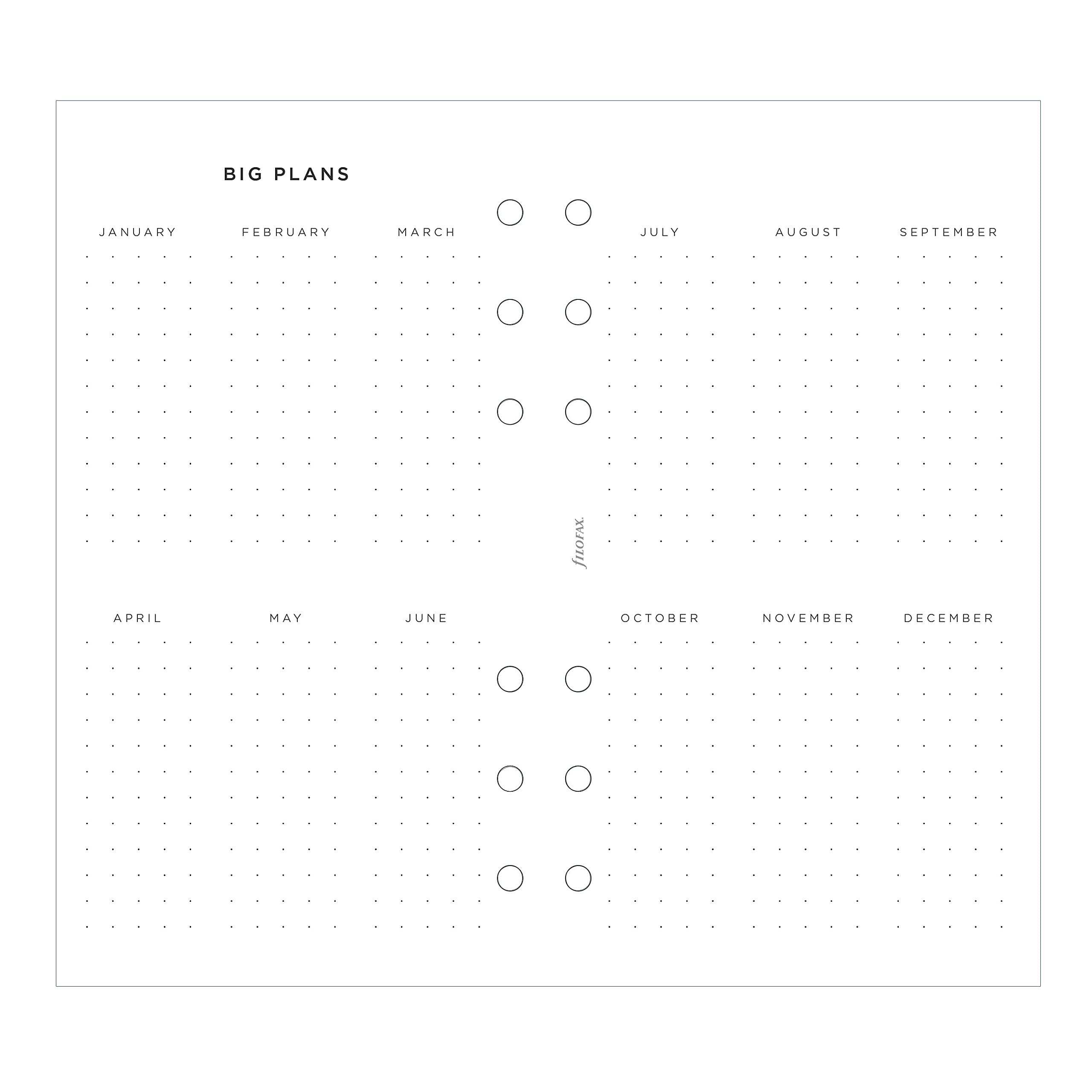 Filofax Refill, Personal/Compact Size, Week-to-View, Minimal Diary Pack, White Paper, Multilingual: Five Languages, 2022 (C68490-22)