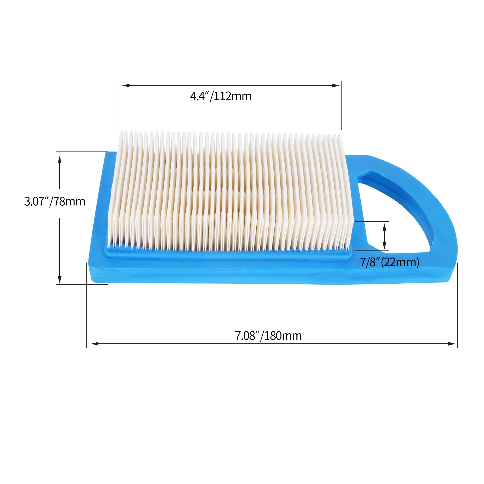 Lawn Mower Air Filter, 697152 Air Filter with 697252 Pre Filter For 698413 794421 797007 613022 650821 697775 695643 698143 797007