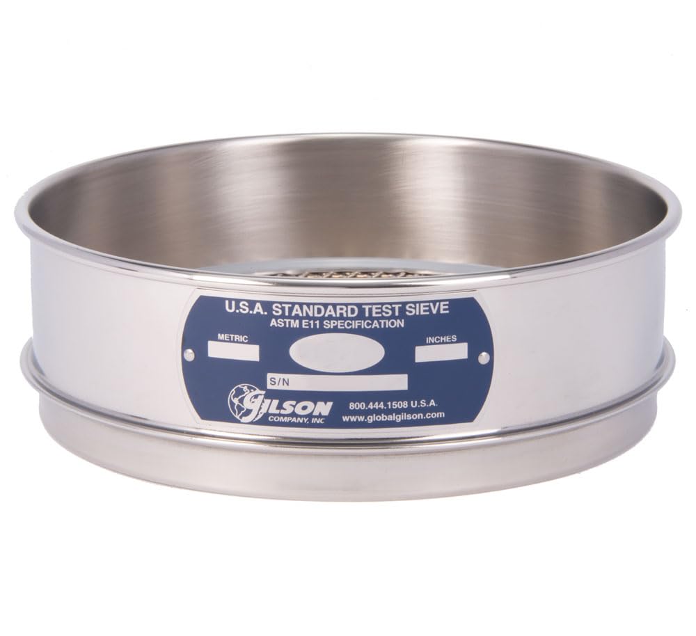 No. 8 Mesh Sieve, All Stainless, Full Height, 8" Diameter