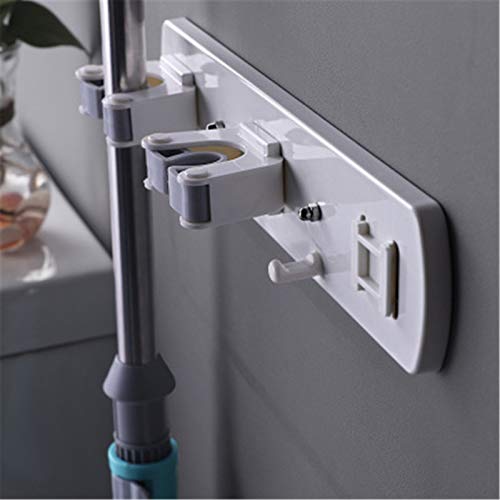 IHIPPO Broom Mop Holder Mop Broom Holder Wall Term Use Cleaning Tool Organizer Hooks for Home Garage Garden Tool Storage for Toilet Garage