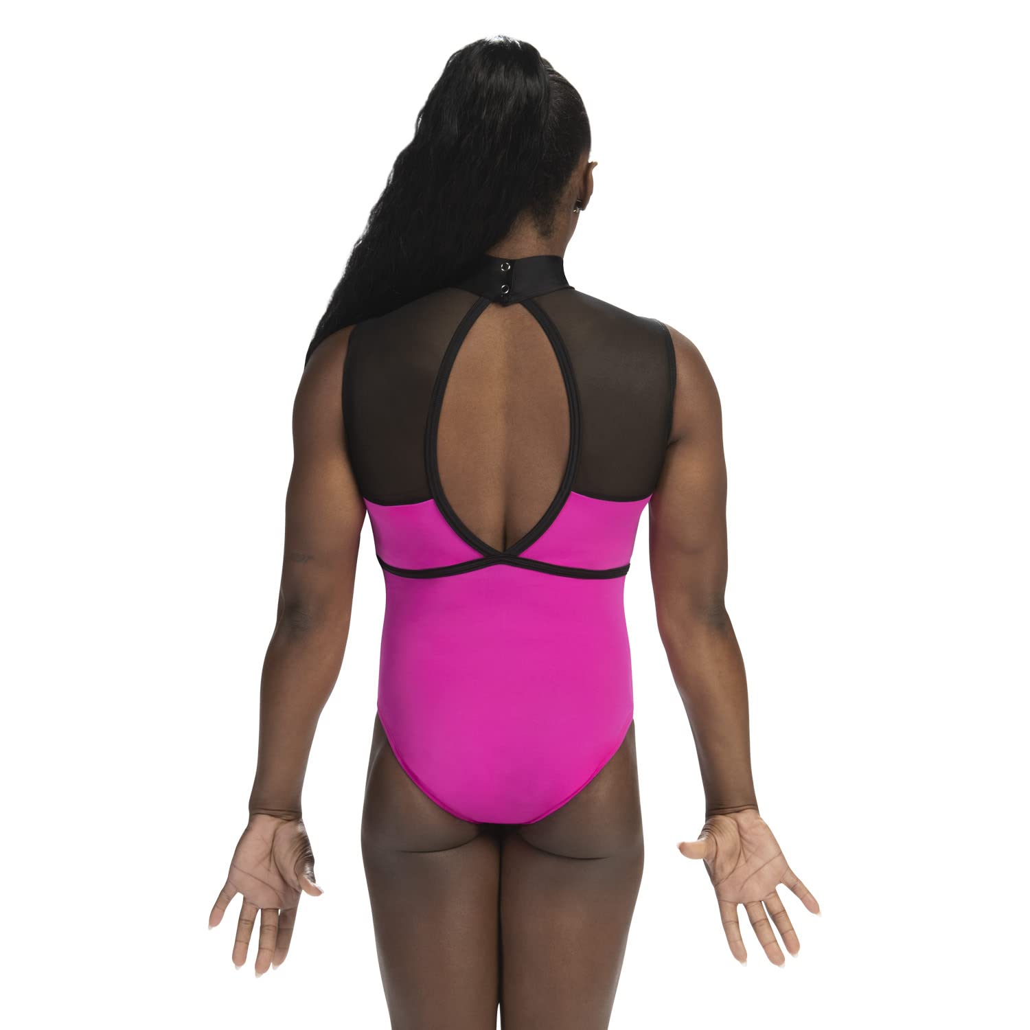 GK Simone Biles Powerful Presence Gymnastics Workout Leotard for Girls (CM, Pink)