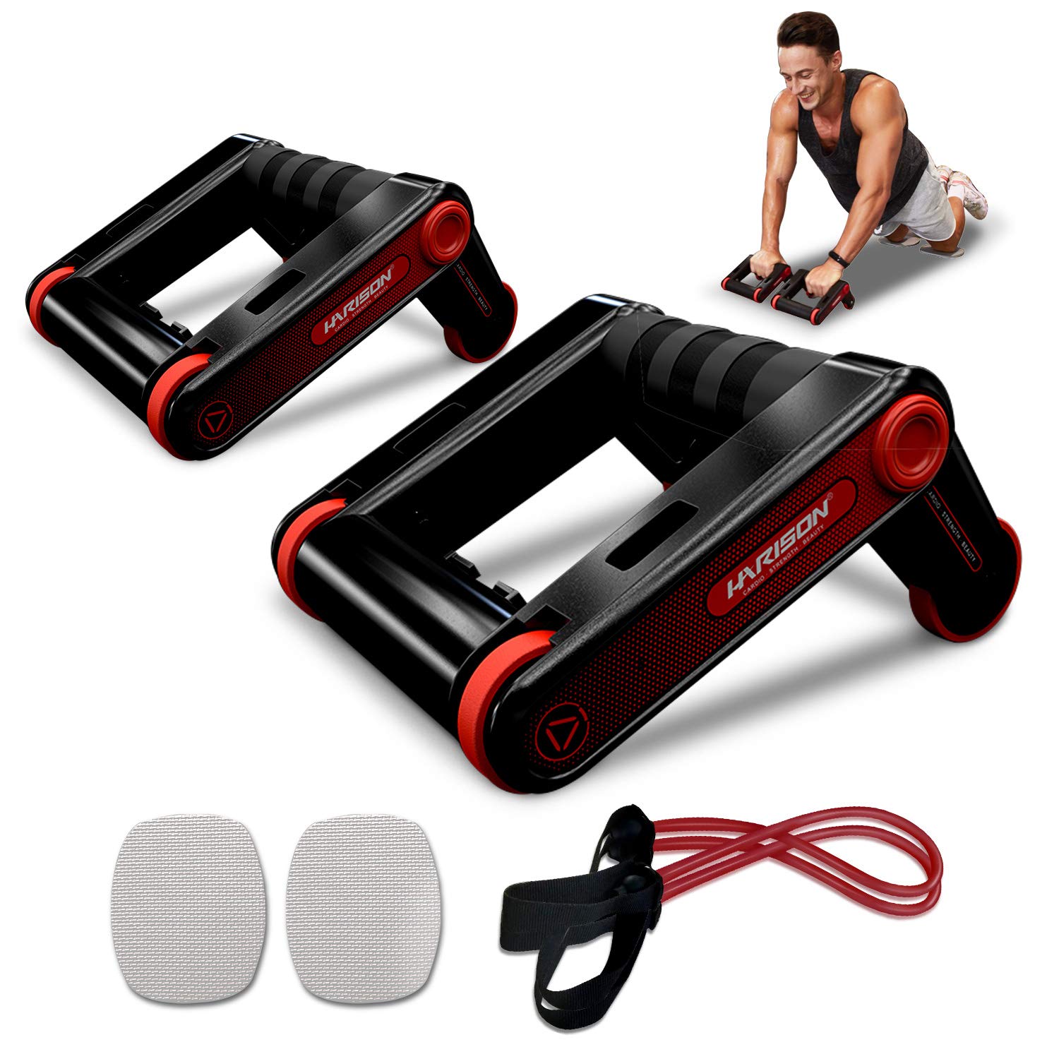 HARISON Indoor Exercise Bike and AB Roller