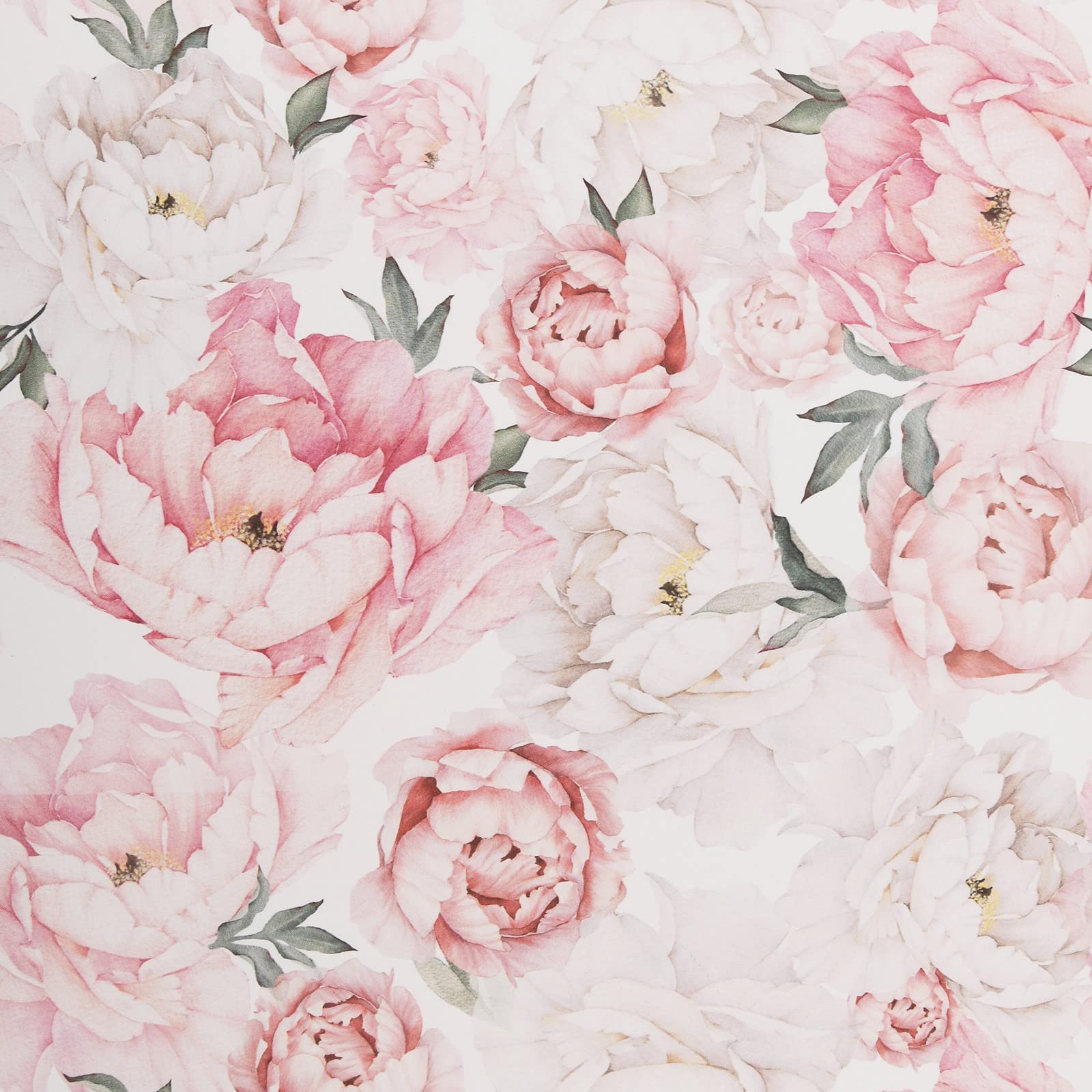Dvegort Floral Wallpaper Peel and Stick Wallpaper Watercolor Self Adhesive Removable Wallpaper Floral Vinyl Floral Contact Paper for Decorative Bedroom Home Wall (17.7"x118.1")