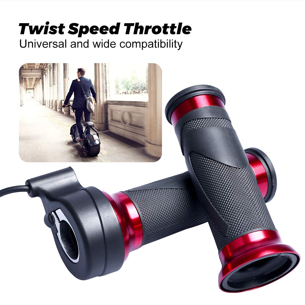 Electric Bicycle Twist Throttle Ebike Speed Control Electric Bike Speed Throttle Ebike Twist Throttle (red)