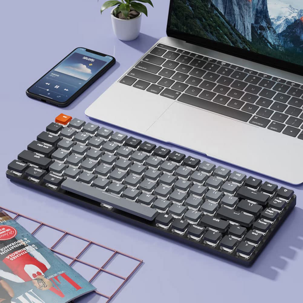 Keychron K3 Wireless/Wired Gaming Mechanical Keyboard Version 2, 96% Layout 100 Keys Bluetooth Keyboard with RGB Backlit, N-Key Rollover, Hot-Swappable Gateron G Pro Red Switch for Mac Windows