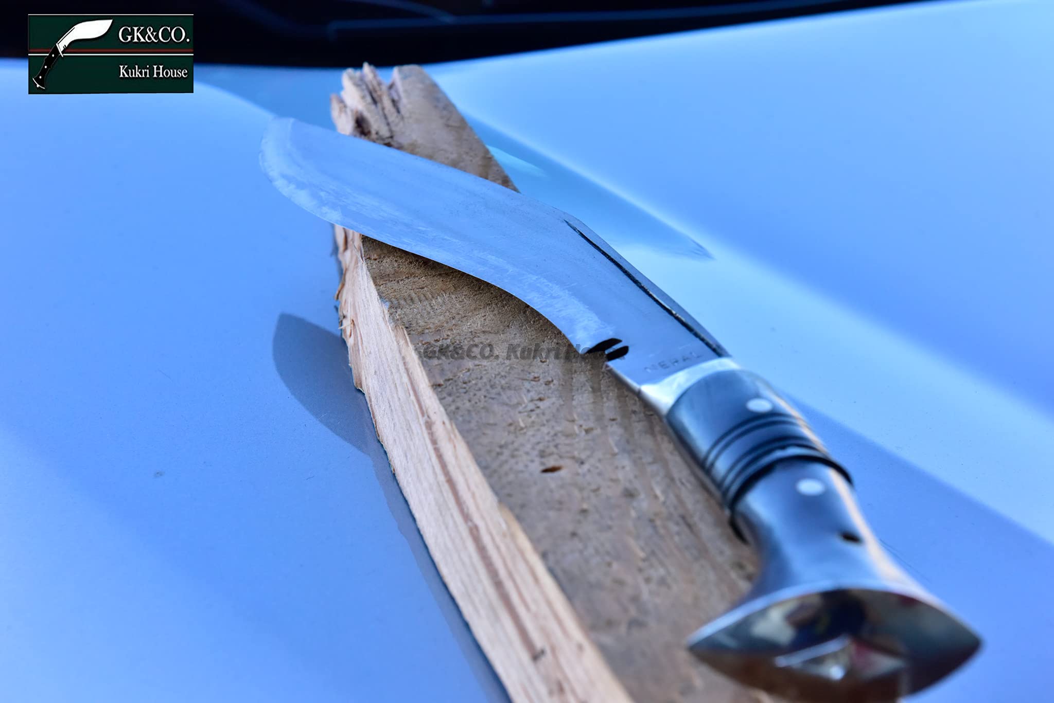 GK&CO. Kukri House Genuine Kukri Knife - 10 Blade World War II Panawal Wooden Handle Kukri/Khukuri- Handmade in Nepal