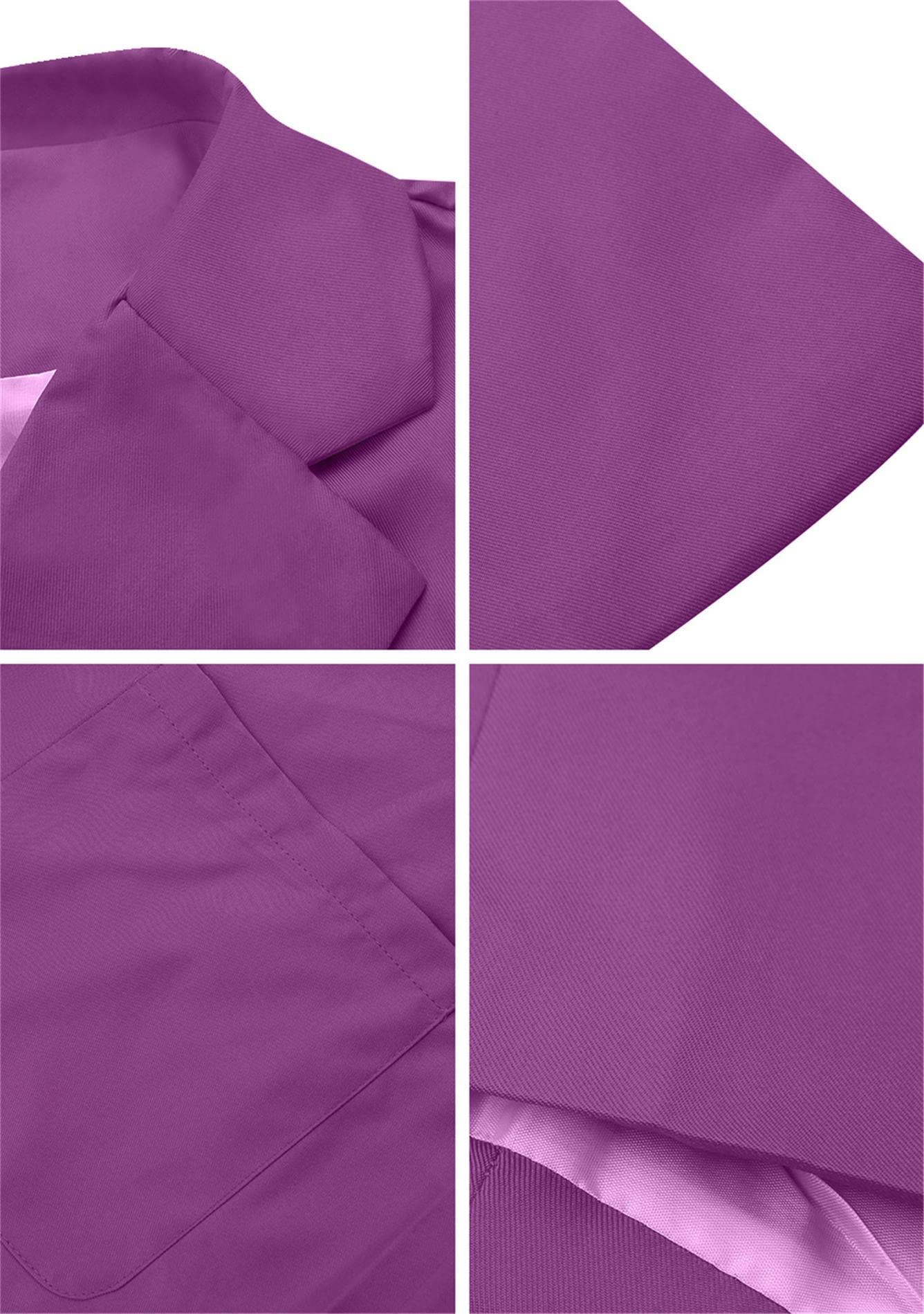 FLITAY Women’s Long Sleeve Notched Casual Blazer Autumn Fashion Open Front Blazer Coats Purple M