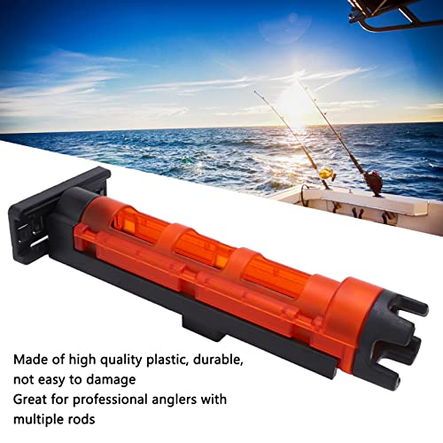 Fishing Box Rod Holder Plastic Portable Adjustable Fishing Box Rod Barrel Holder Support with Base(Red) Other Fishing Tools and Accessories