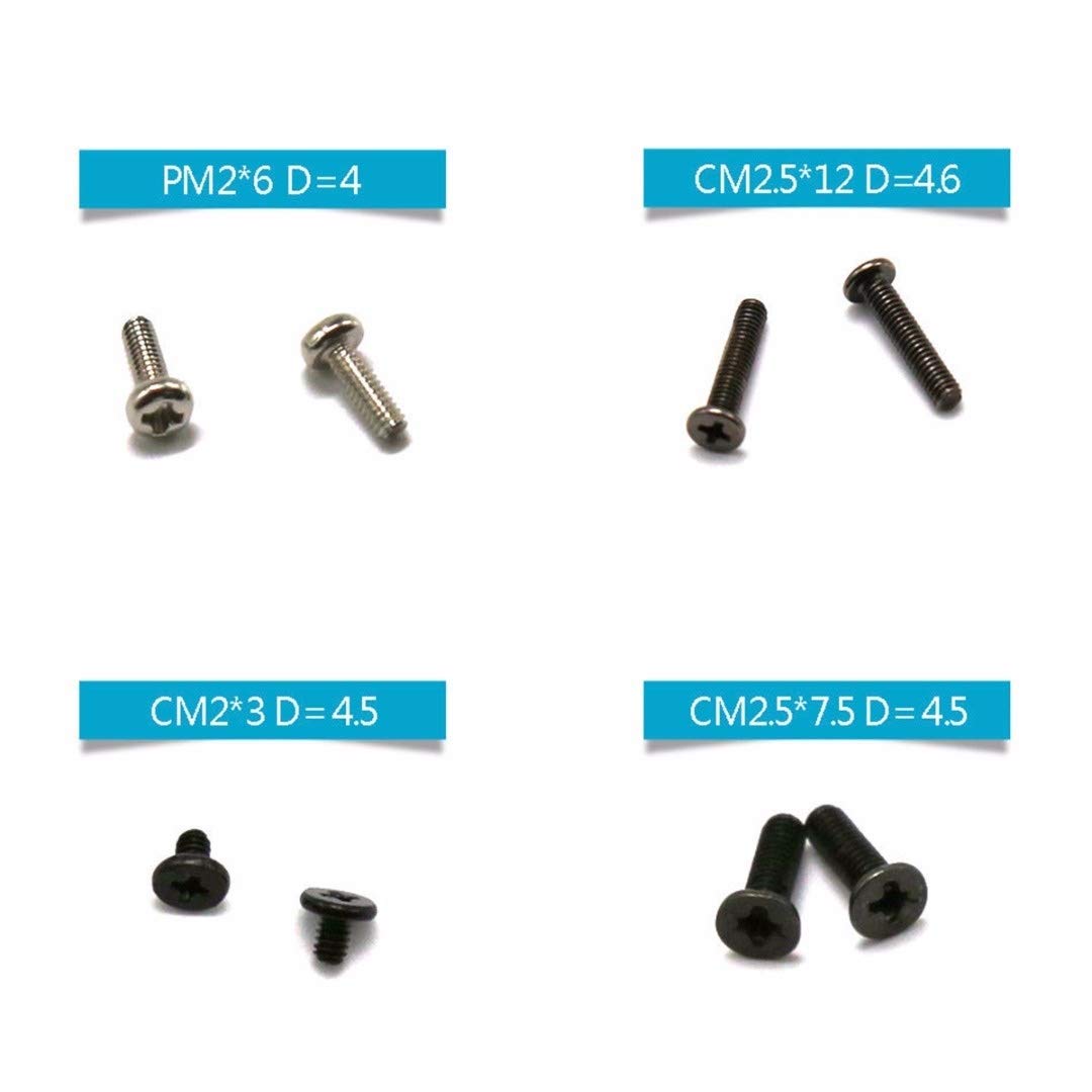 KHGWERO CZMY 320Pcs/Set Laptop Computer Notebook Screws Kit Assemble Fastening Flat Head Black Repair Case for IBM Dell Lenovo Samsung