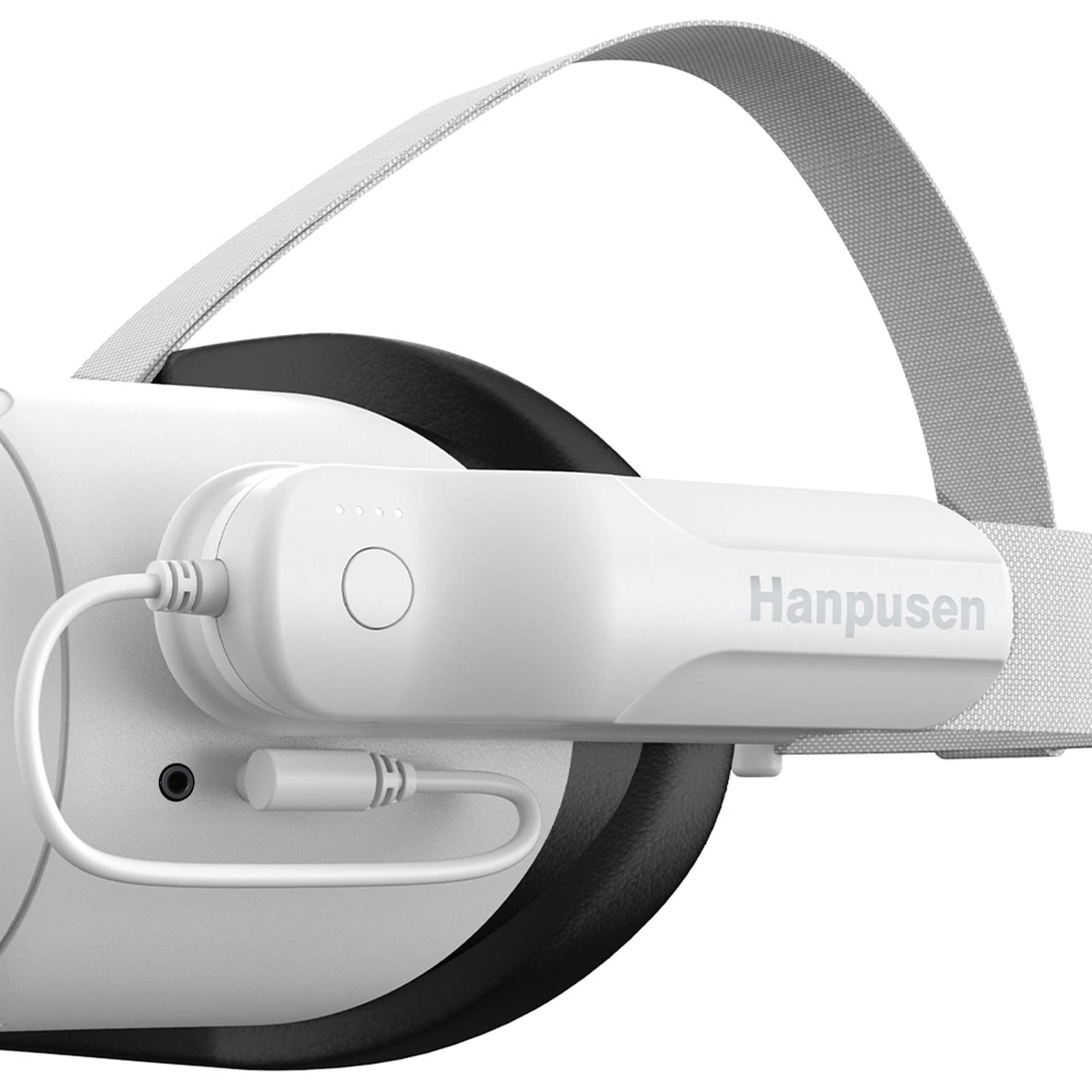 Hanpusen Battery Pack for Quest 2 Headset Compatible with Quest 2 Original Strap and Elite Strap, 3350mAh Portable Rechargeable VR Accessories Battery Pack