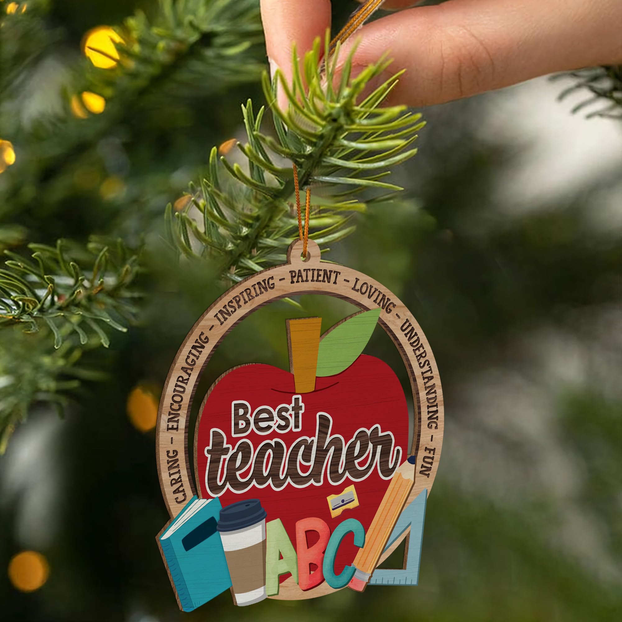 MUCHNEE Teacher Christmas Ornaments 2024, Gift For Teachers, End Of Year Teacher Gifts From Students University, Teacher Ornament, Thank You Appreciation Teacher Gift, Best Teacher Gifts For Women Men