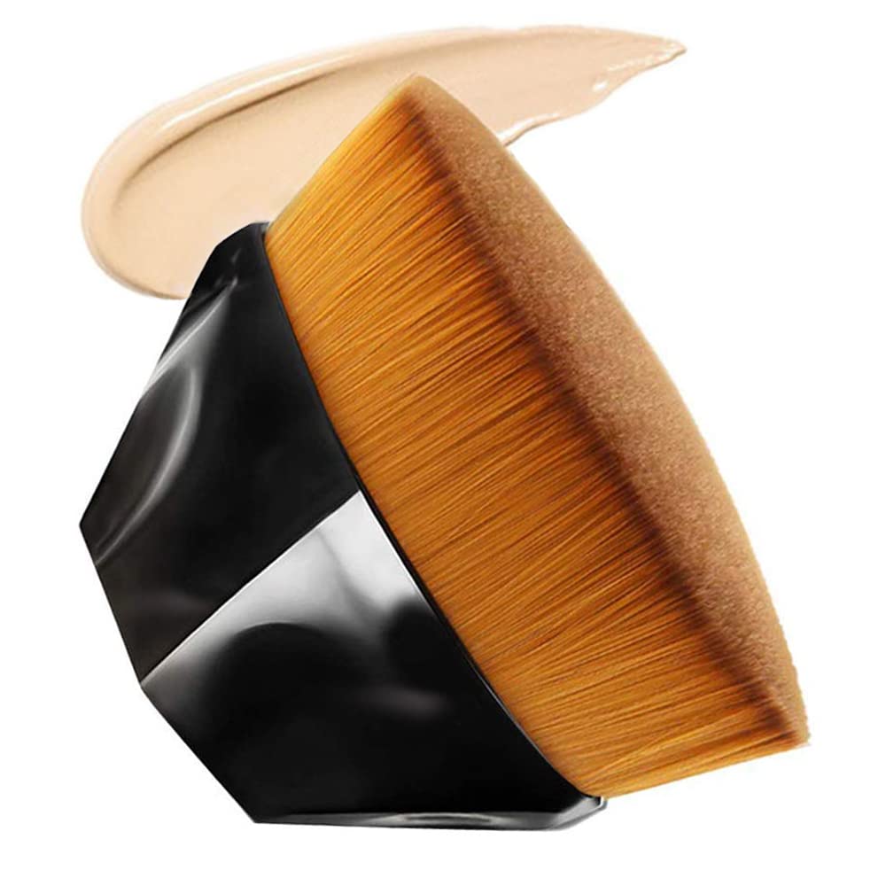 Fiezkaa Foundation Makeup Brush, Flat Top Kabuki Brush, Blending Brush for Liquid, Cream or Flawless Powder Cosmetics with Protective Case