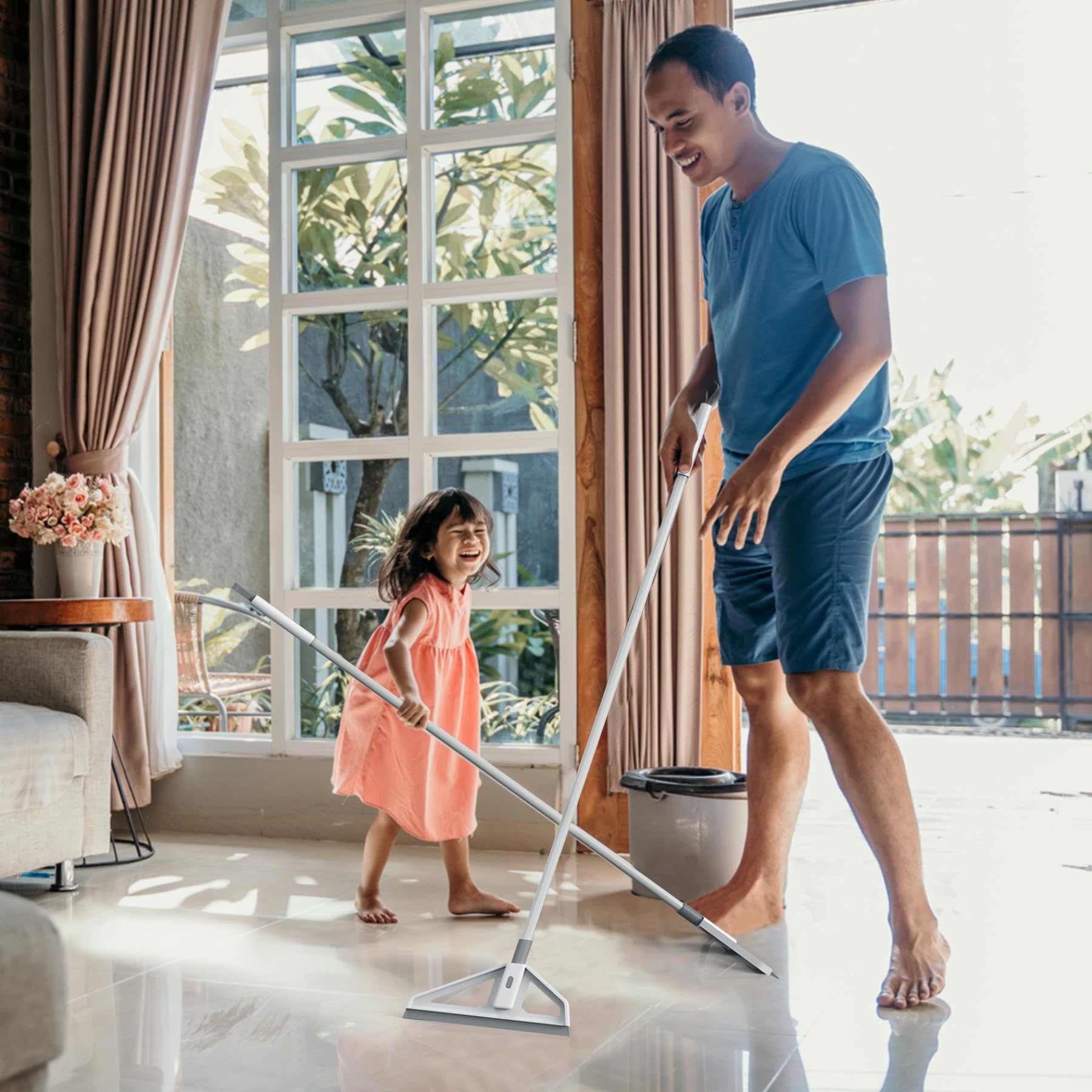 Magic Broom, Multifunction Sweeper Household Magic Broom Sweeper with Long Handles