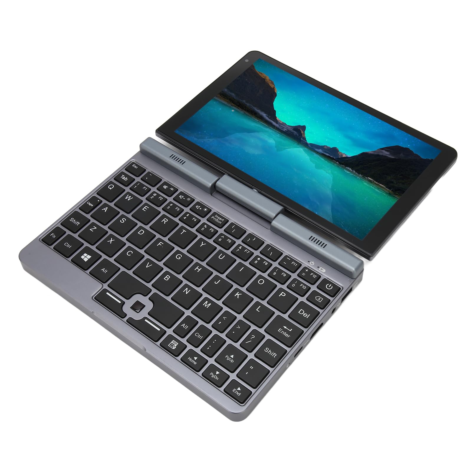 GLOGLOW Mini Laptop LPDDR5 12GB RAM Full 8 Inch PC Notebook 180 Degree Flip 1.9MP Camera Fast Charging for Drawing (12GB+128GB US Plug 110‑240V)
