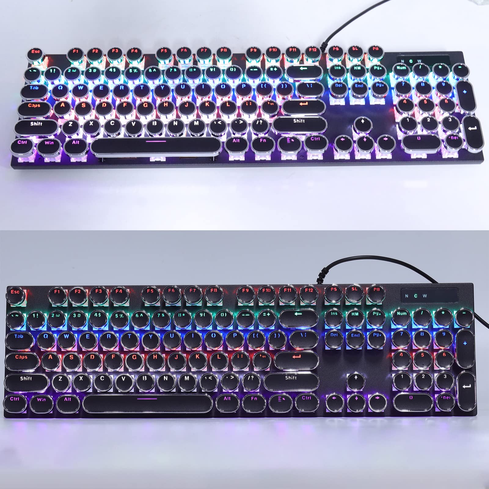 LBEC Gaming Keyboard, 104 Key Mechanical Keyboard Ergonomic Design for Gaming (Red Switch)