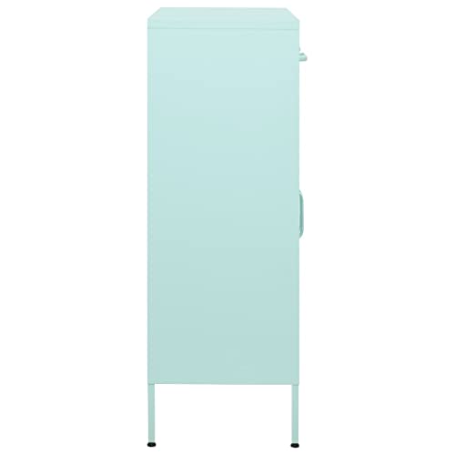 QZZCED Storage Cabinet with Doors, Console Table Sideboard Buffet Cabinet with Storage, for Living Room, Dining Room, Entryway, Kitchen,Mint 31.5"x13.8"x40" Steel