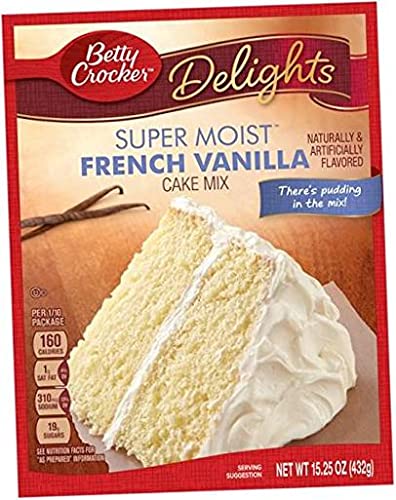 THREE (3) Cake Bundle Super Moist French Vanilla Cake, Super Moist Red Velvet Cake, Super Moist Strawberry Cake, Lot Set of 3 Items "There's Pudding in the mix!" Cake Mix 1