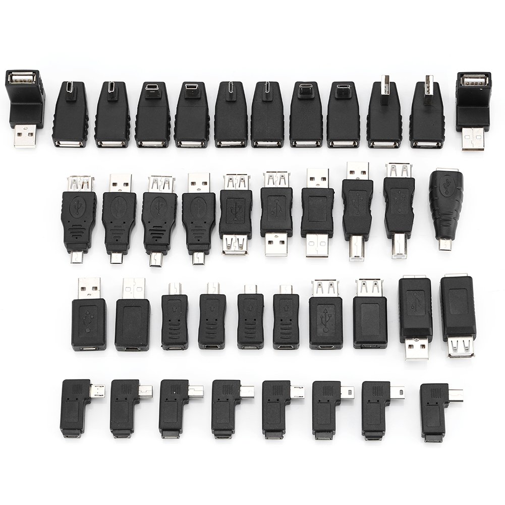 Heayzoki USB Male to Female, USB Female USB Female Adapter, USB Micro to USB A, OTG Adapter Converter for Computer Tablet PC Mobile Phone -40 Pack