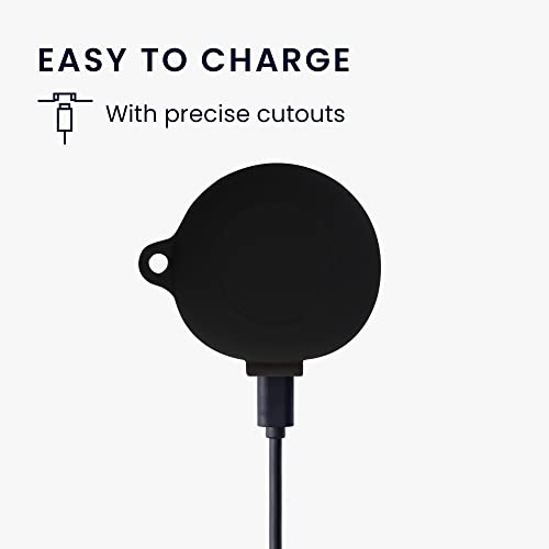 kwmobile Case Compatible with LG Tone Free FP9 Case - Silicone Cover Holder for Earbuds - Black
