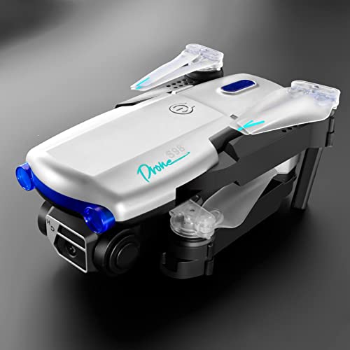 ZZKHGo Drone with 4K Dual HD FPV Camera, Remote Control Toys Gifts for Boys and Girls, Optical Fl-ow Localization, with Altitude Hold, Headless Mode, One Key Start and Outdoor Carrying Case (White)