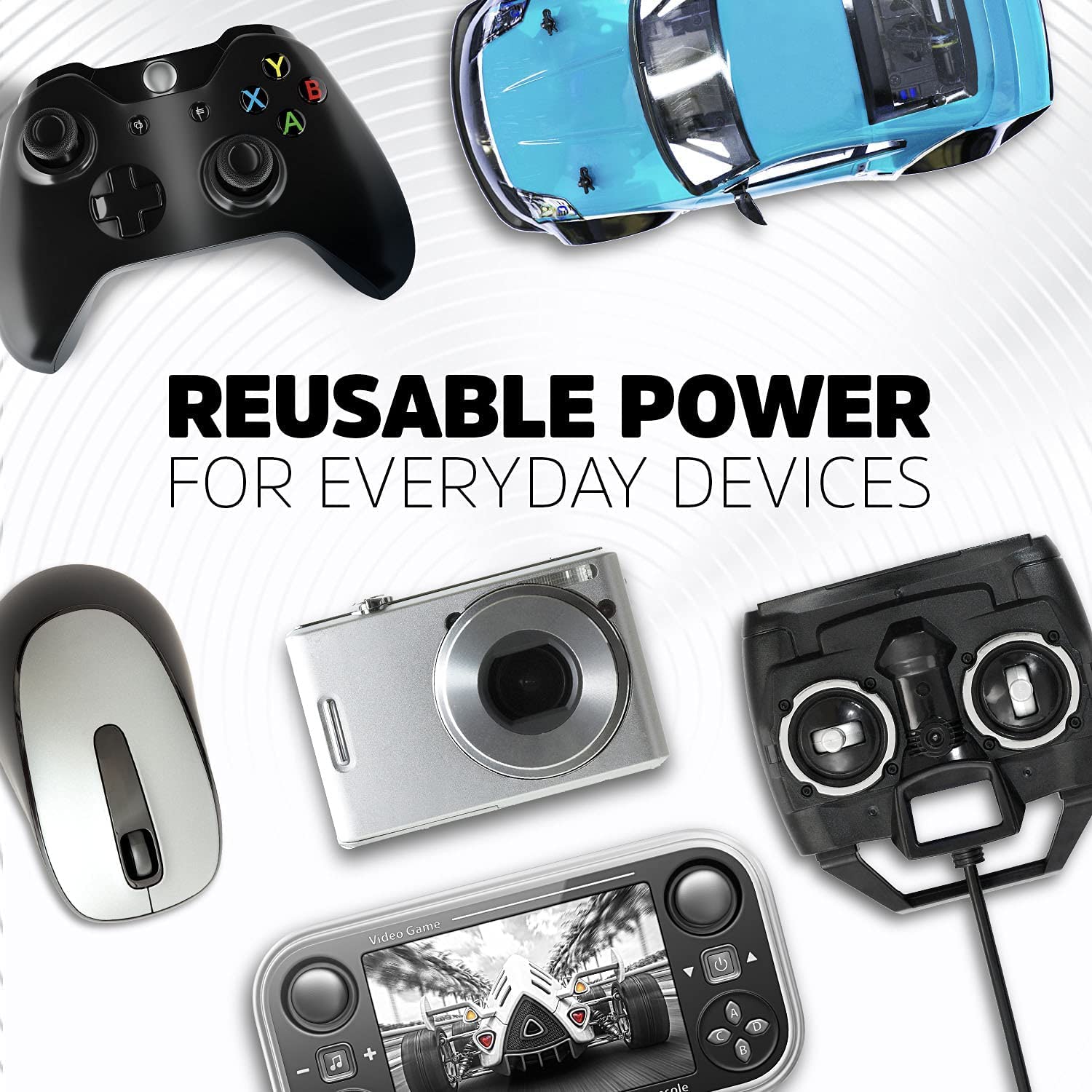 Energizer Rechargeable AA and D Batteries Bundle (8 AA Batteries, 2 D Batteries)
