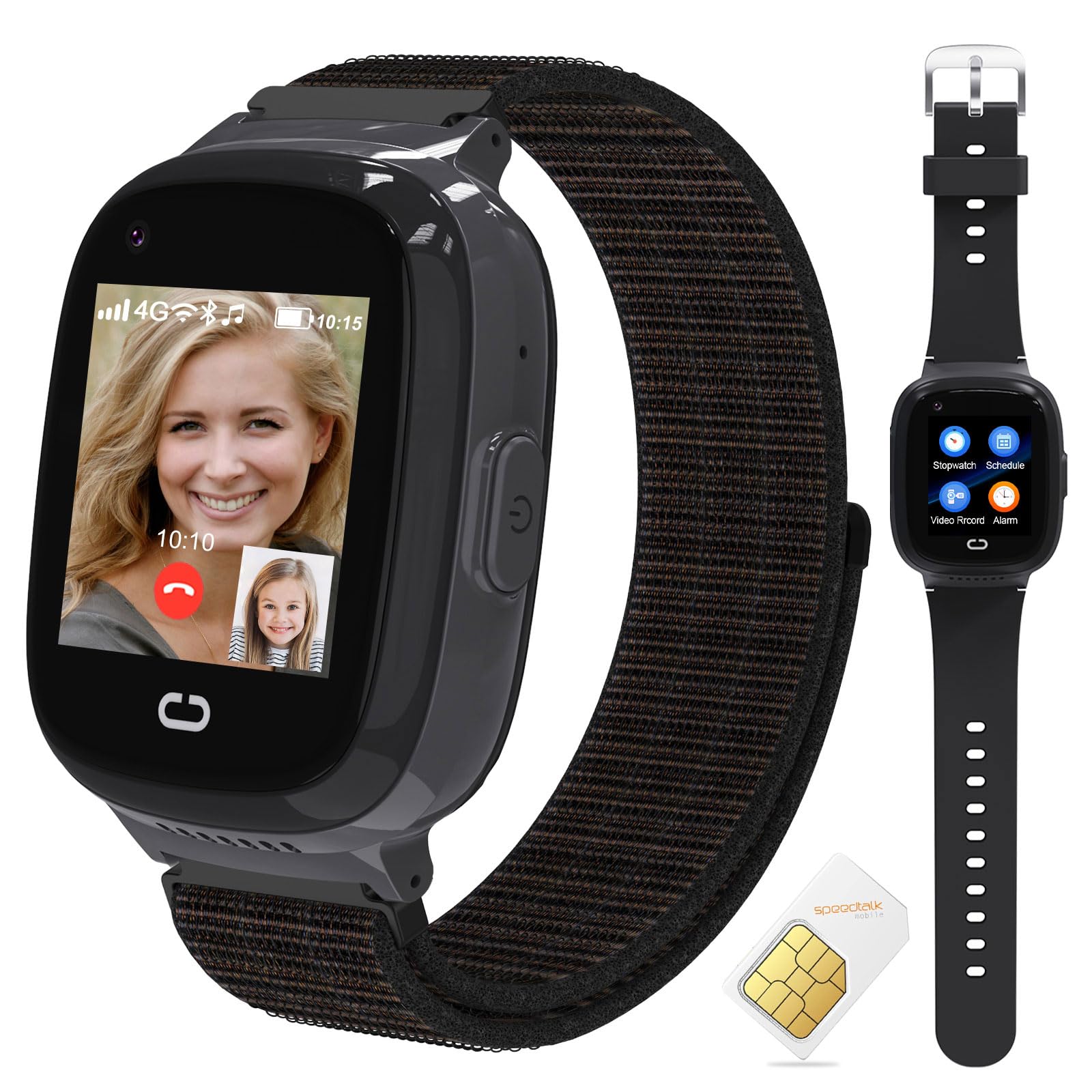 Kids Smartwatch with GPS 4G, HD Touchscreen Watch with Phone GPS Tracker Real Time Location SOS Video Call Voice Chat Camera Waterproof Compatible Android and iOS for Boys Girls Gift