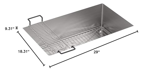 Kohler K-5409-NA Strive 29-Inch x 18-5/16-Inch Undermount Medium SingleBowl Kitchen Sink, Stainless Steel