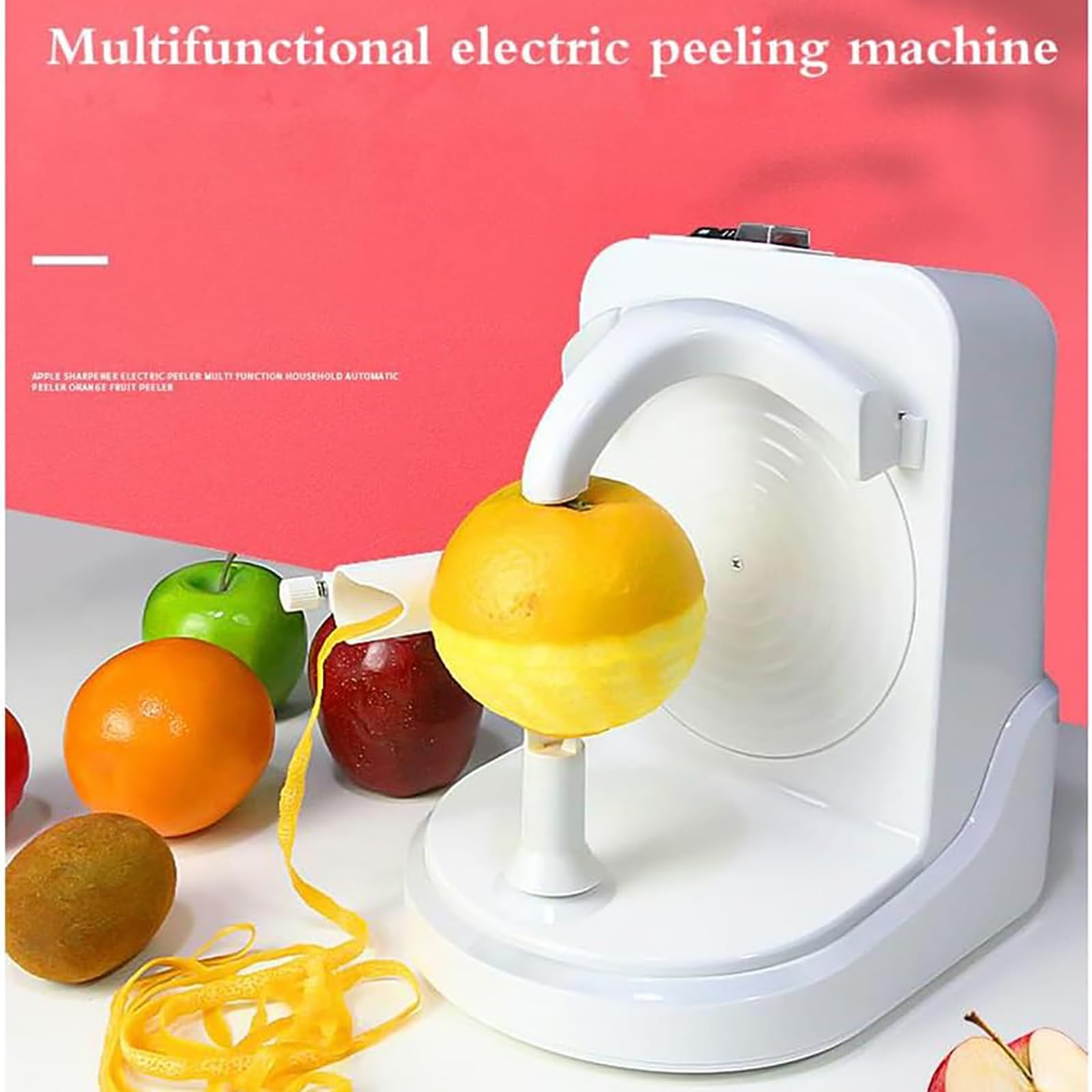 Electric Fruit Peeler, Multifunctional Fruit Peeling Machine, Adjustable Range, One-button Drive Safe and Efficient, for Commercial and Home Peel Potatoes/Pears/Apple