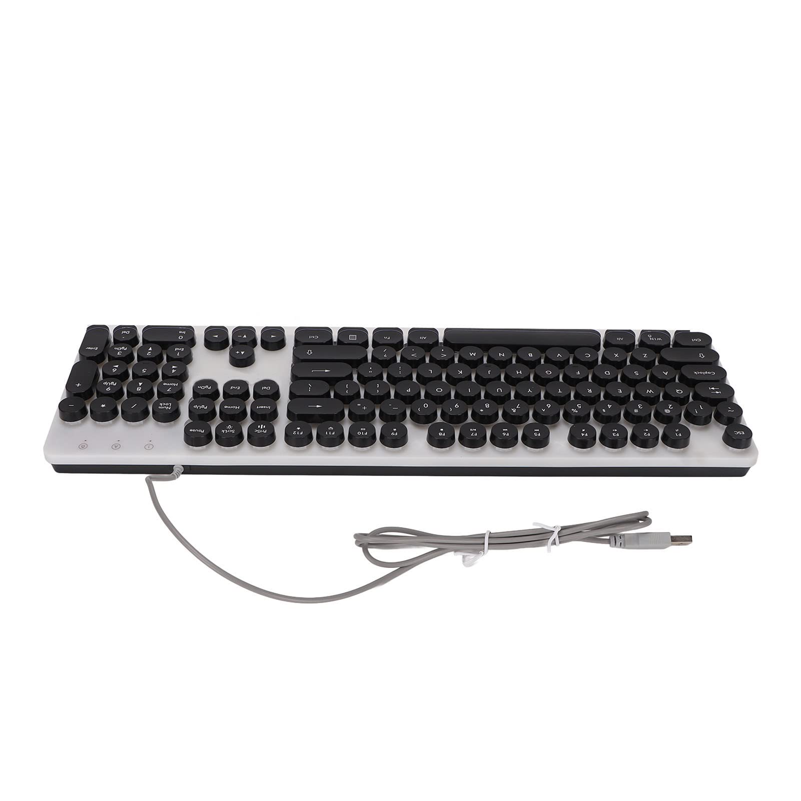 LBEC Mechanical Gaming Keyboard, 104 Keys High Speed Responsive Retro Punk Ergonomic RBG Computer Keyboard for Esports (Black)