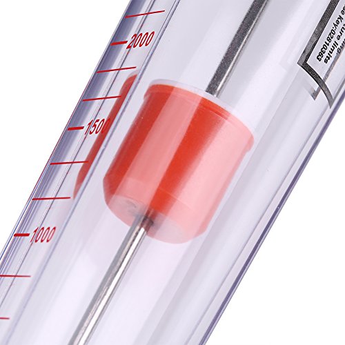 Small Water Flow Meters 300-3000L/H Plastic Tube Water Rotameter LZS-25 Liquid Flow Meter Flowmeter Float Double Female Connector for DN 25 Tube 