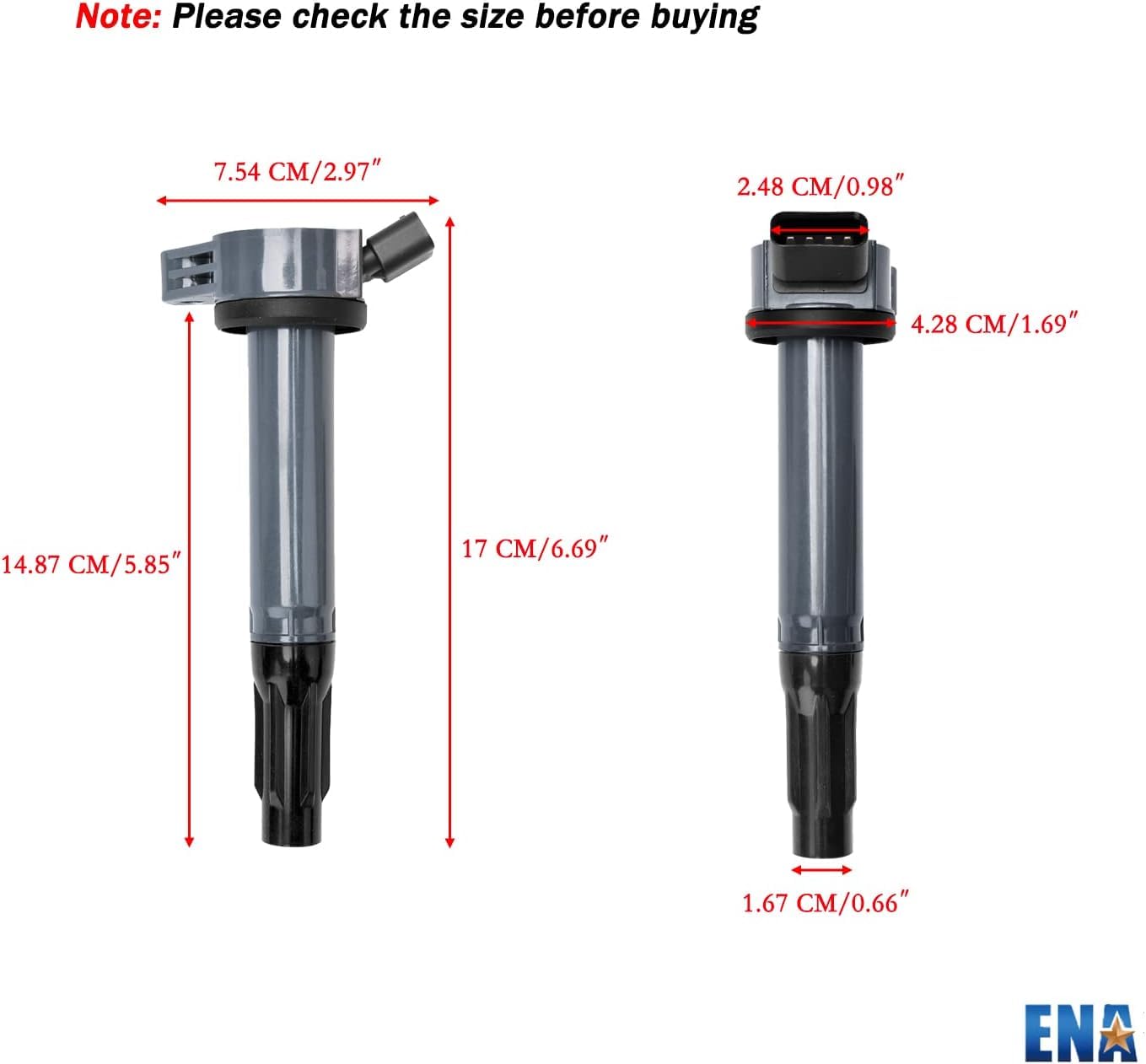 ENA Pack 6 Ignition Coil 3.5L Compatible with Lexus Toyota Sienna Avalon Camry Highlander Rav4 Venza Lexus RX350 IS350 ES350 V6 2007 2008 2009 2010 2011 2012 2013 2014 2015 Coils for UF487 90919A2007