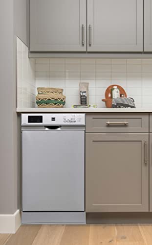 RCA RZ0381 Front Control-Built in FULLSIZE Dishwasher, 57 DBA, Stainless Steel, 18” WIDE, Stainless