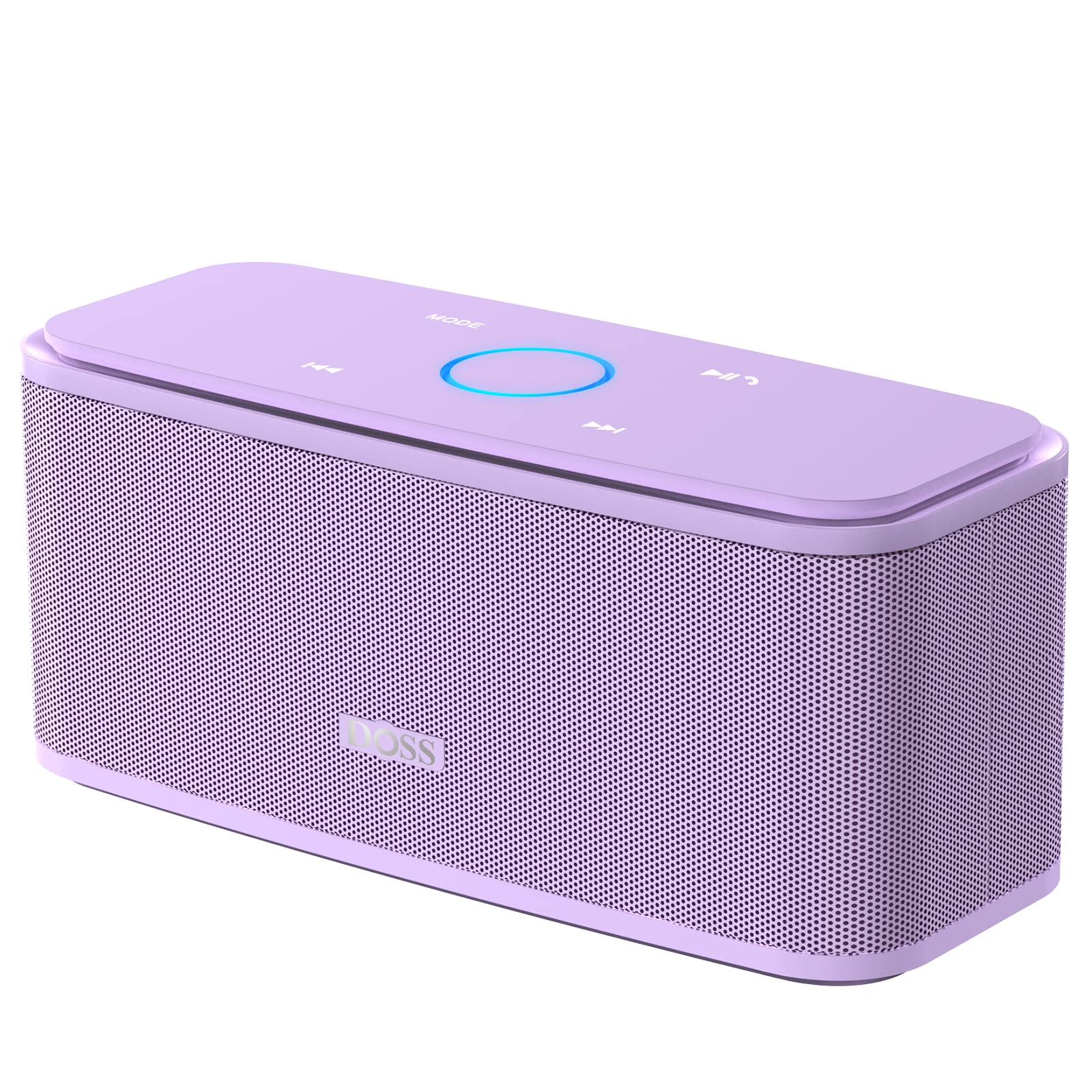 DOSS Bluetooth Speaker, SoundBox Touch Portable Wireless Bluetooth Speaker with 12W HD Sound & Bass, IPX5 Waterproof, 20H Playtime, Touchpad Control, H&sfree, Speaker for Home,Outdoor,Travel Purple