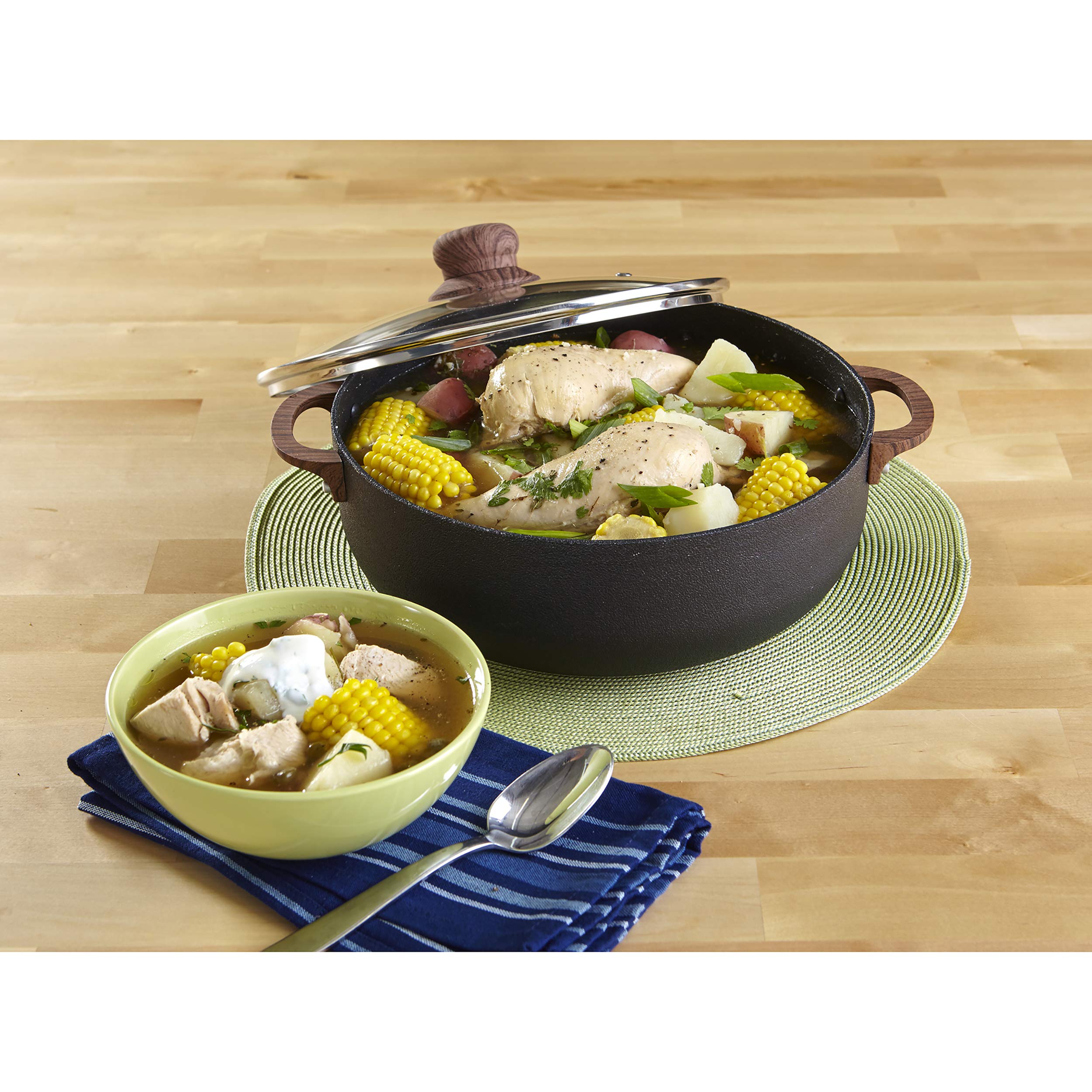 Imusa Stone Caldero, 6.9 Quart, Black
