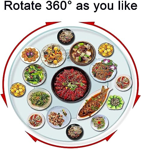 Lazy Susans Turntable Lazy Susan Turntable 50-120 Cm Round Glass Rotating Tray For Kitchen Dining Table Serving Plate ,Large Silent Tabletop Organizer,300KG Bearing For Banquets Party (Color : Gold