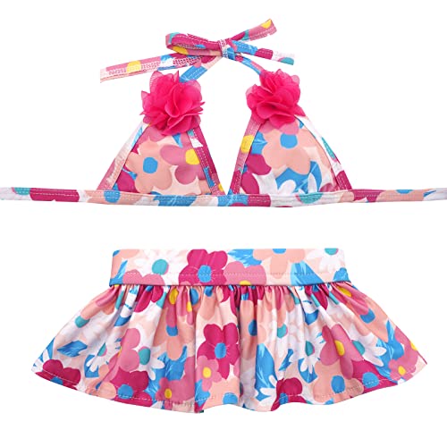 KYEESE Dogs Bikini for Small Dogs Floral Dog Beach Swimsuit Dog Tutu Dresses Dogs Clothes for Summer, Floral, L