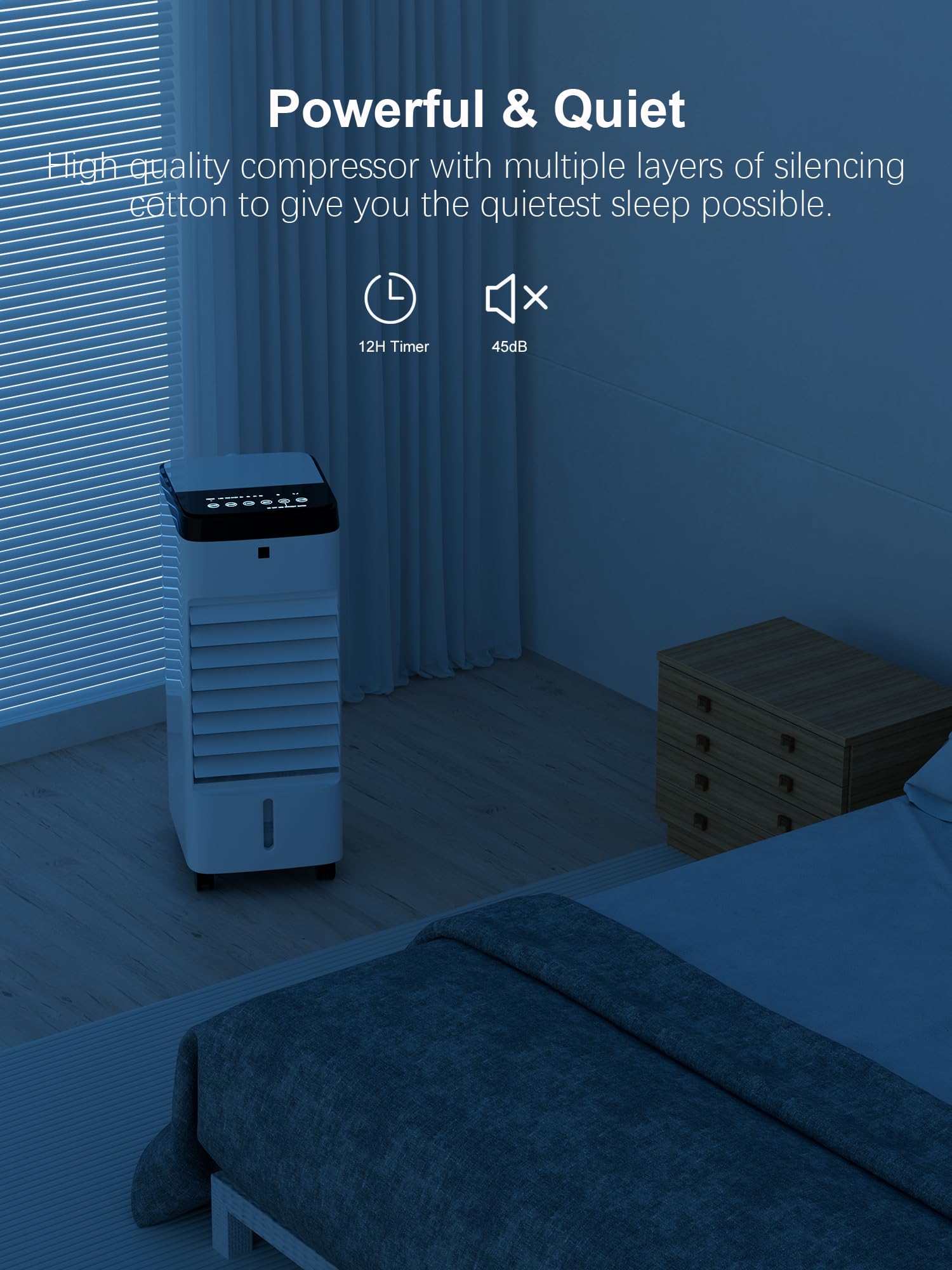 Landeagle Portable Air Conditioners,3-IN-1 Swamp Cooler with Remote,22"Windowless Portable AC Unit with 3 Modes&Speeds,12H Timer,6 Ice Packs,Small Evaporative Air Cooler for Room Office Bedroom Indoor