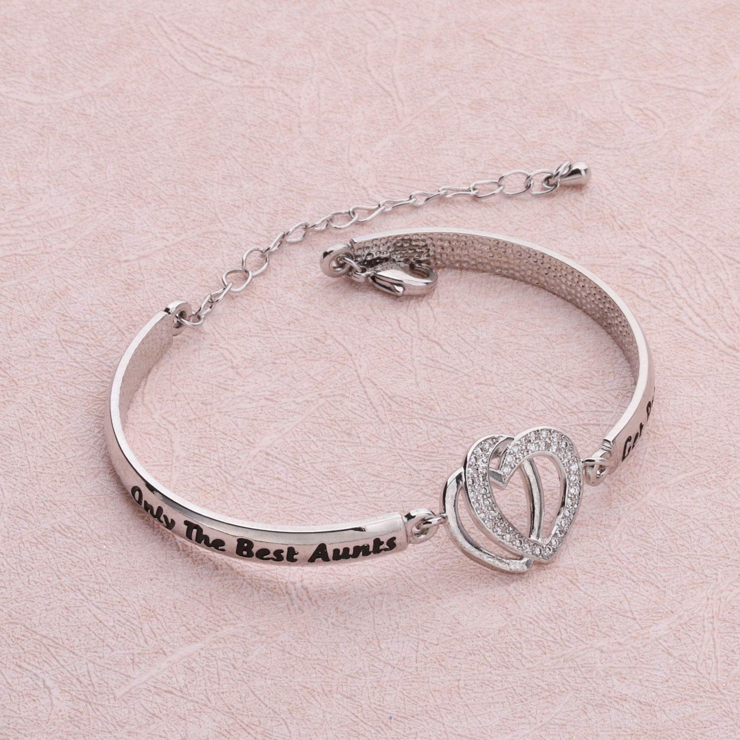 FOTAP Godmother Bangle Only The Best Aunts Get Promoted to Godmother Bracelet Baptism Gift for Aunt (Aunt Godmother S)