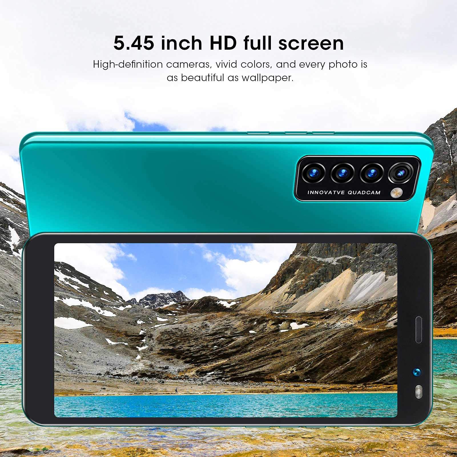 KIKYO Unlocked Smartphones,LANDVO Rino4 Pro 5.45in Dual SIM Unlocked Cell Phone,1GB RAM + 8GB ROM,2MP+5MP Dual Camera,Face ID Android Phone with 2200mAh Battery(Green)