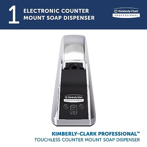 Kimberly-Clark Professional⢠Touchless Counter Mount Skin Care Dispenser (47604), Chrome, 1.5 L Capacity, 2.12" x 4.25" x 5.56" (Qty 1)